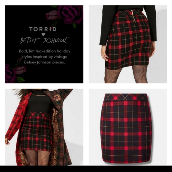 torrid | Skirts | Torrid X Betsey Johnson Plaid Mini Skirt | Poshmark